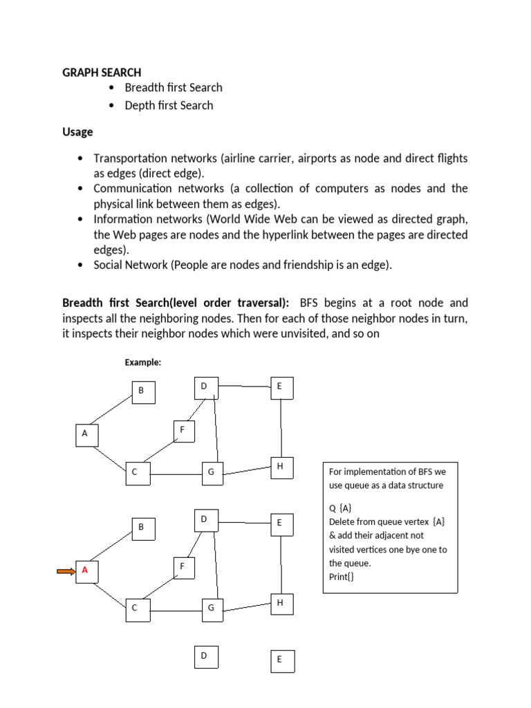 BFS and DFS | PDF | Vertex (Graph Theory) | Graph Theory
