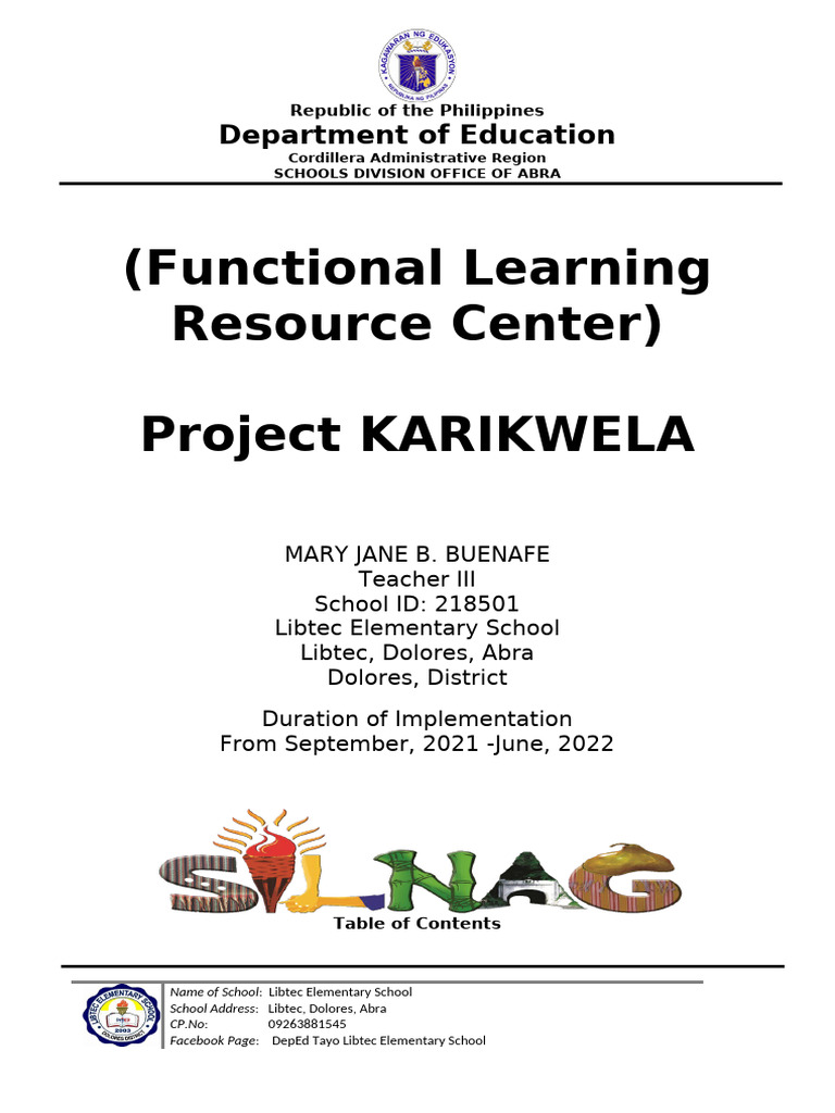 School LRC Innovation Libtec Es | PDF | Reading Comprehension | Learning