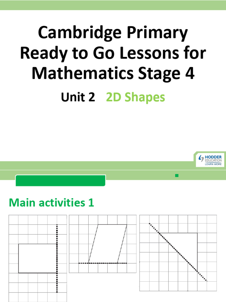 Stage 4 Mathematics: 2D Shapes Lessons | PDF | Area | Elementary Geometry