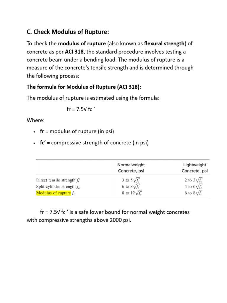Modulus of Rupture Testing for Concrete | PDF