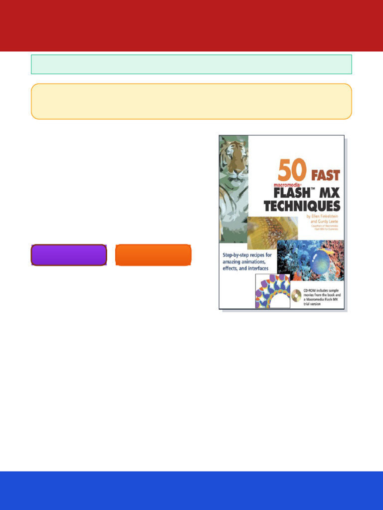 50 Fast Flash MX Techniques First Edition Ellen Finkelstein Ebook ...