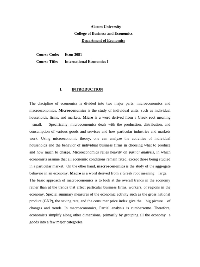 Overview of International Economics | PDF | Economics | Mercantilism
