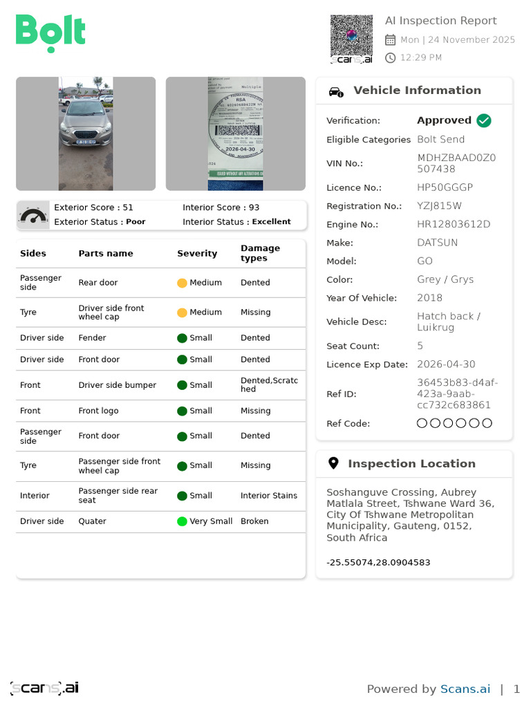 Bolt car scan | PDF | Motor Vehicle | Vehicles