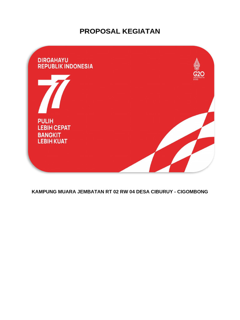 PROPOSAL KEGIATAN | PDF