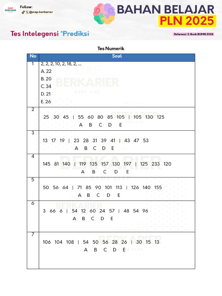 Tes Numerik dan Solusi Soal Matematis | PDF