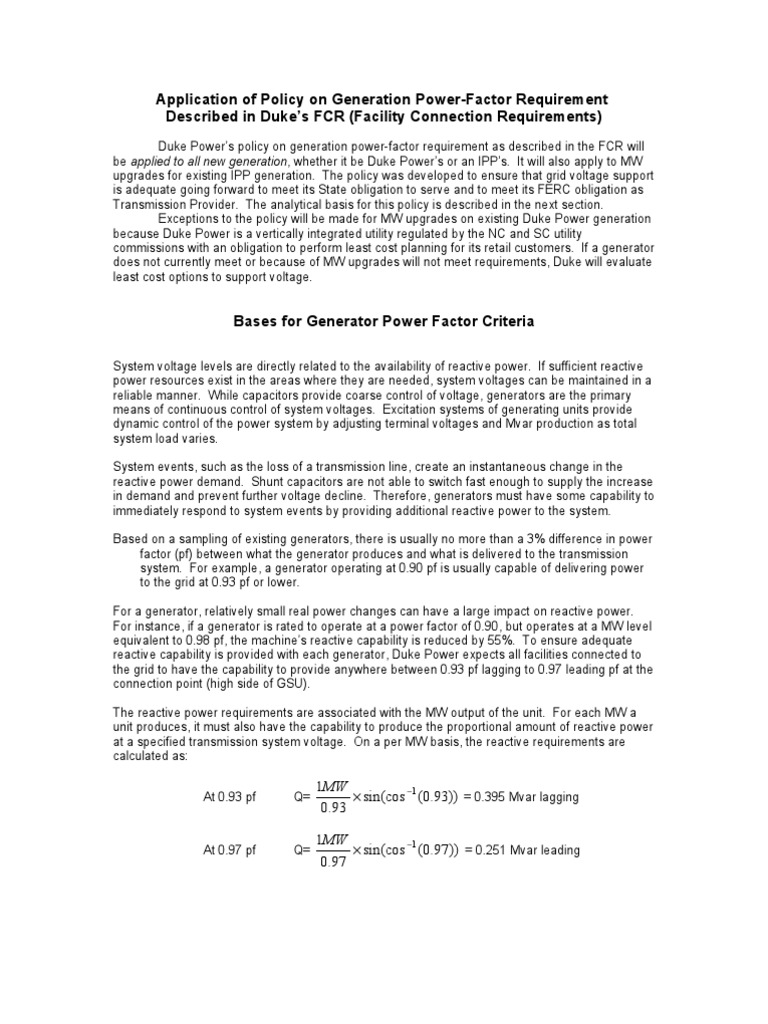 Generator Reactive Power Support | PDF | Ac Power | Electric Power ... Generator Reactive Power Support | PDF | Ac Power | Electric Power ...