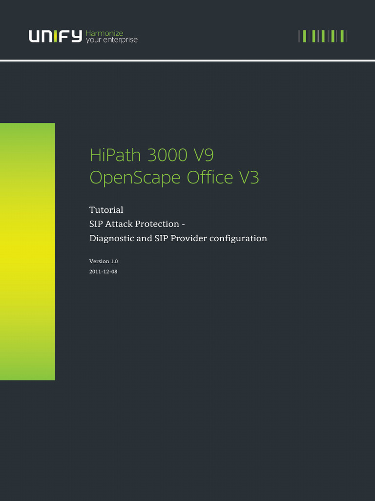 SIP_Attack_Protection_-_Diagnostics_and_Configuration_Hints | PDF | Session Initiation Protocol ...