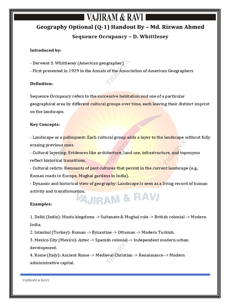 Sequence Occupancy – D. Whittlesey.pdf | PDF | Landscape | Geography