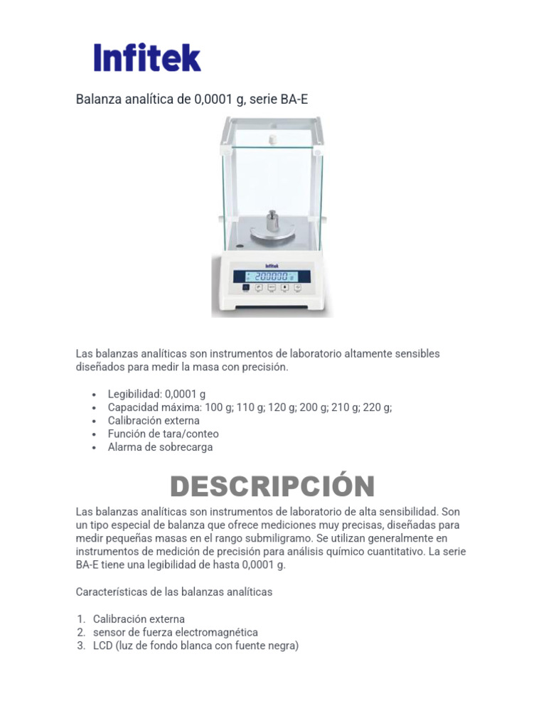 Item 7 Balanza Infitek | PDF