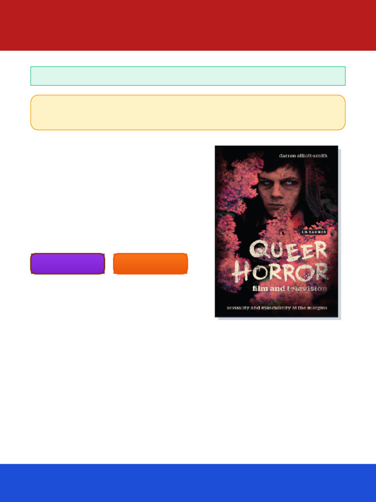Queer Horror Film and Television Sexuality and Masculinity at The ...