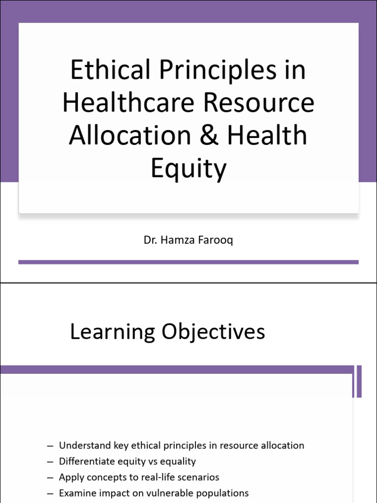 Resource Allocation | PDF | Social Policy | Health Care