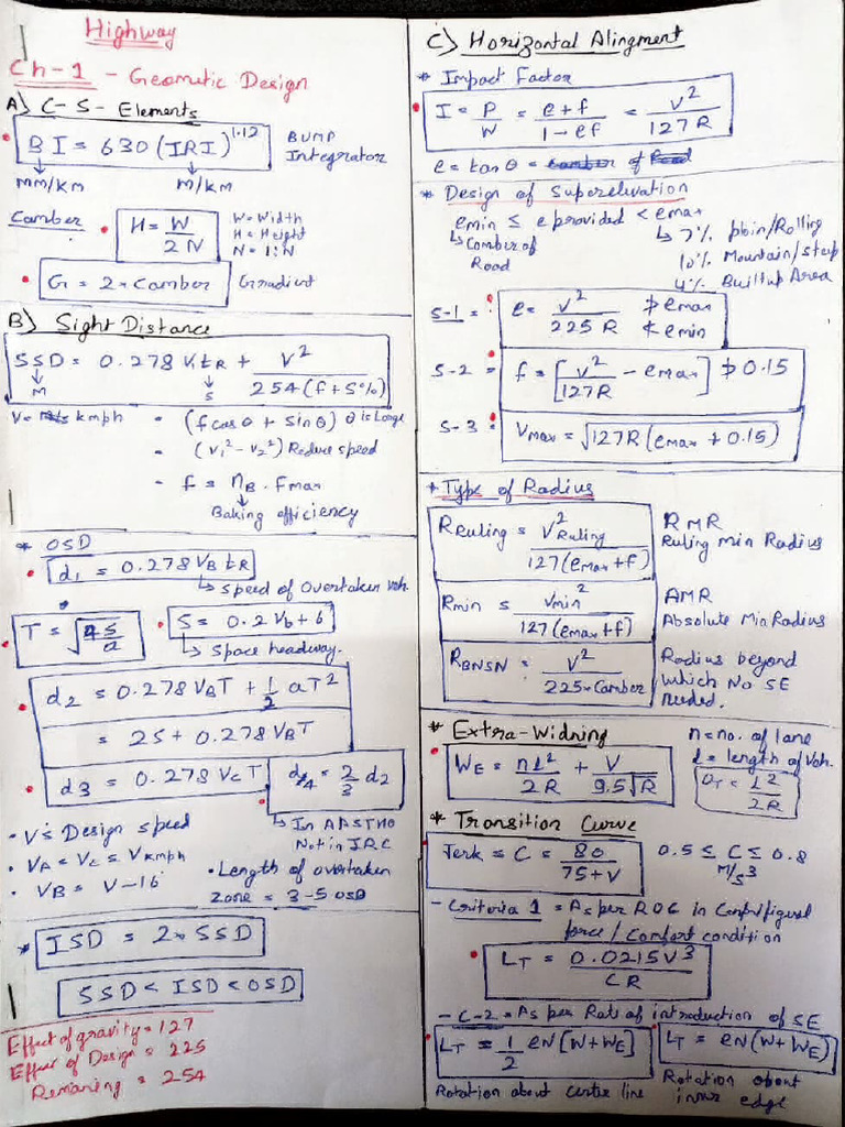 Highway Short Notes | PDF