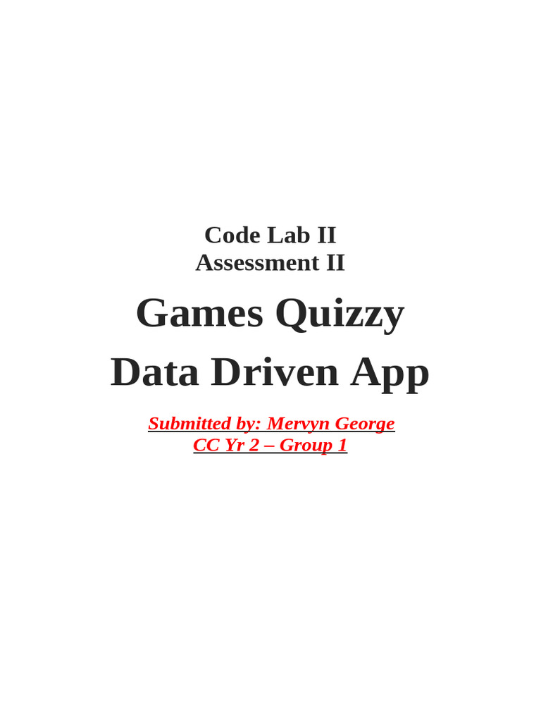 Games Quizzy: Interactive Trivia App | PDF | User Interface | Databases