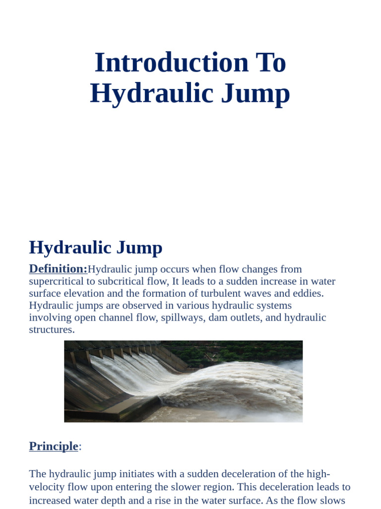 Introduction to Hydraulic Jump (1) | PDF