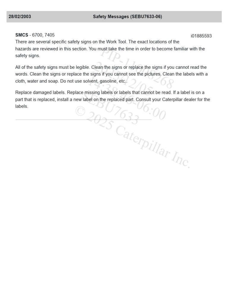 Safety Messages | PDF