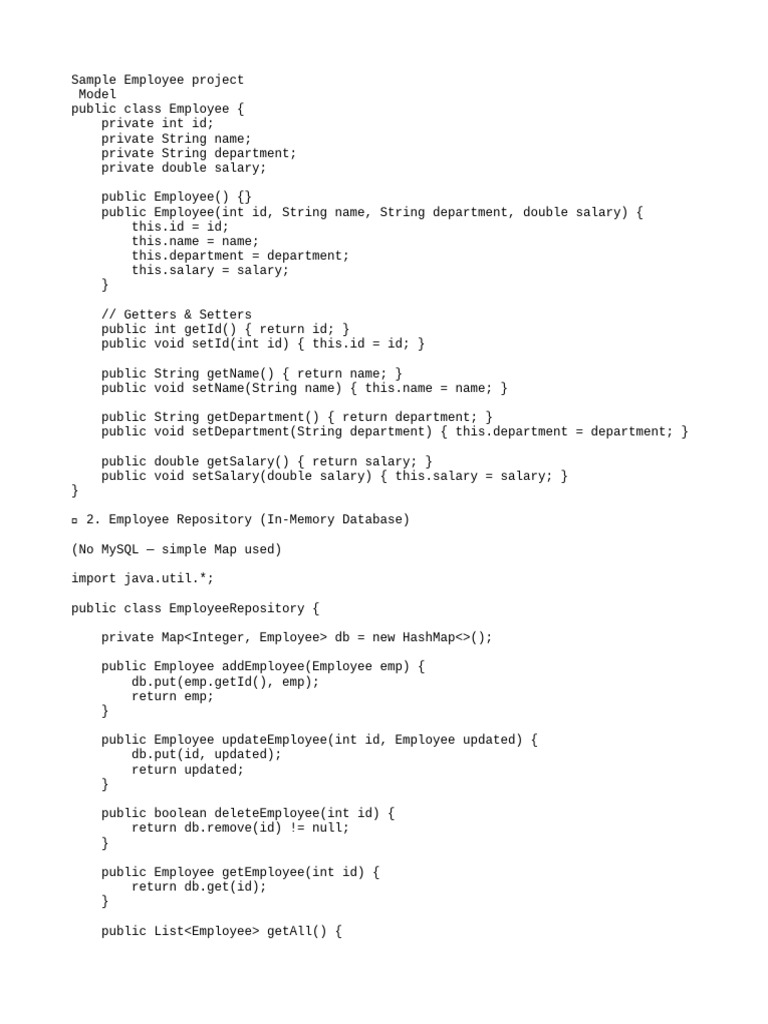 Sample Employee Project | PDF | Computer Programming | Computing