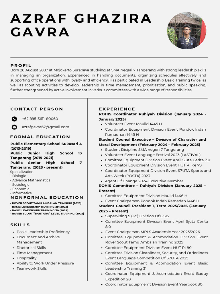 Curriculum Vitae Azraf Ghazira Gavra - 20251124 - 100945 - 0000 | PDF ...