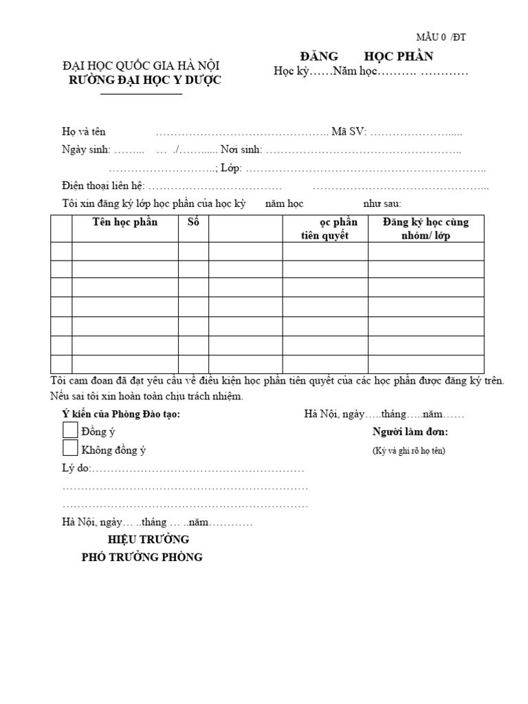 Dang Ky Hoc Phan-new | PDF