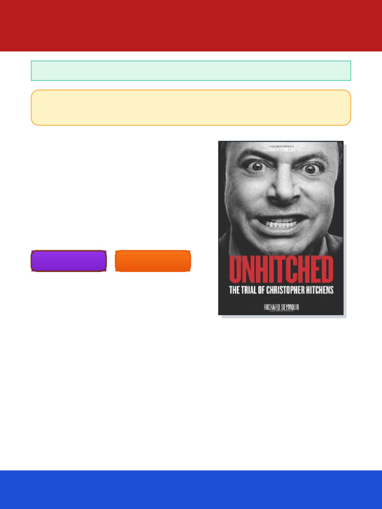 Unhitched The Trial of Christopher Hitchens 1st Edition Richard Seymour ...