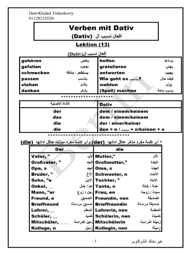 Verben Mit Dativ _ ILIDE.info Platform PDF Viewer | PDF