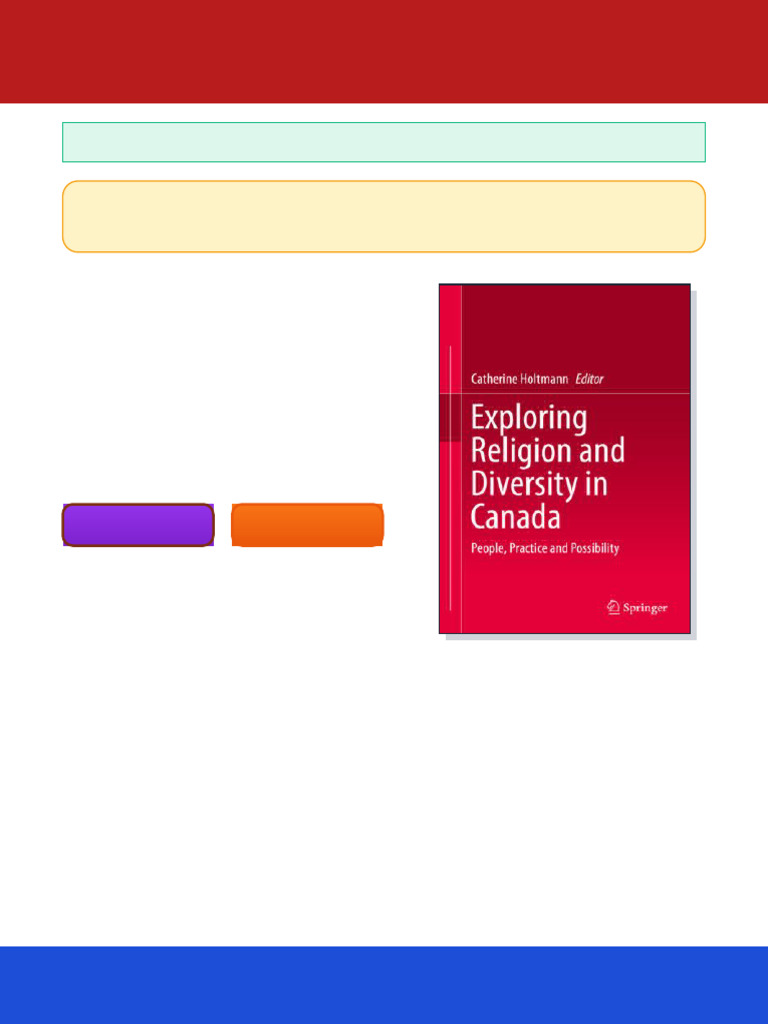 Exploring Religion and Diversity in Canada Catherine Holtmann All Ebook ...