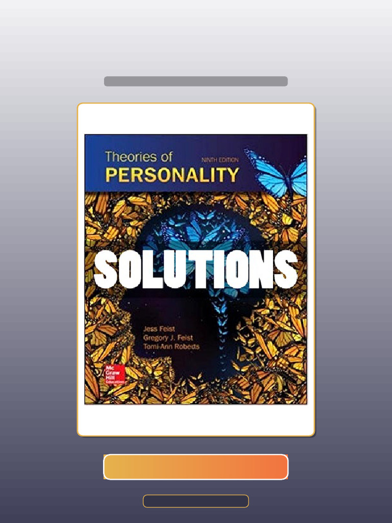 Theories of Personality 9 Ed Feist eBook and TestBank Bundle Exam Prep ...