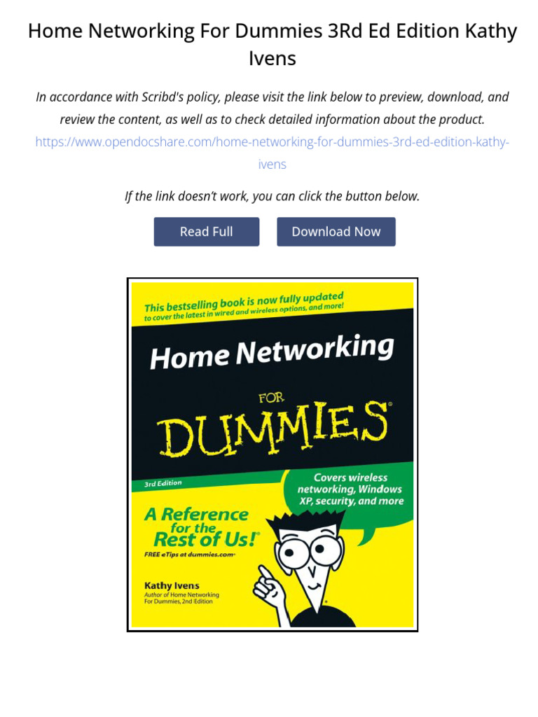 Home networking for dummies 3rd ed Edition Kathy Ivens digital version 2025 | PDF | Computer ...