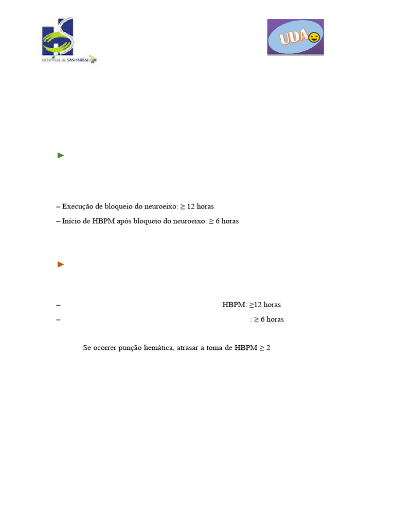 Anestesia Locoregional e HBPM | PDF
