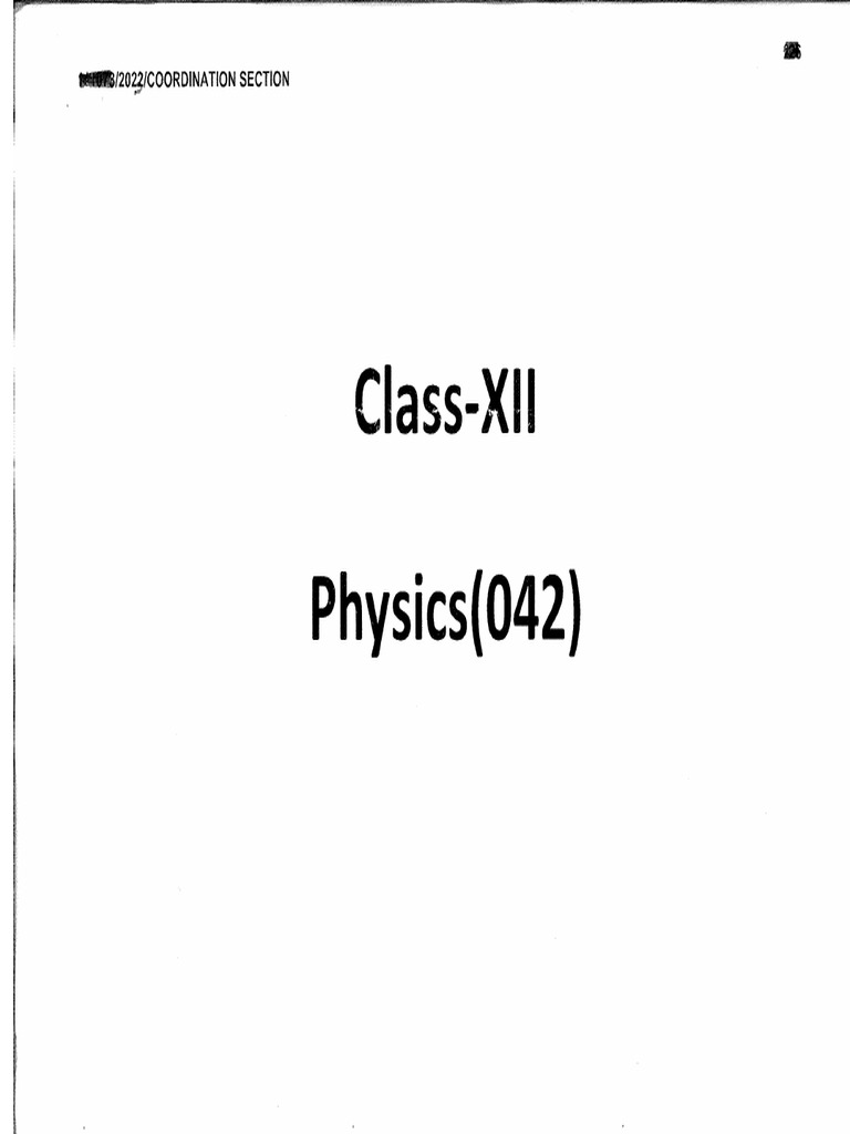 Topper Answer Sheet Feb 2023(Physics) | PDF