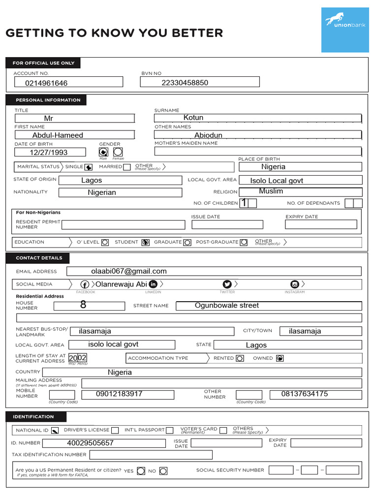 Getting To Know You Better | PDF | Identity Document | Government And ...
