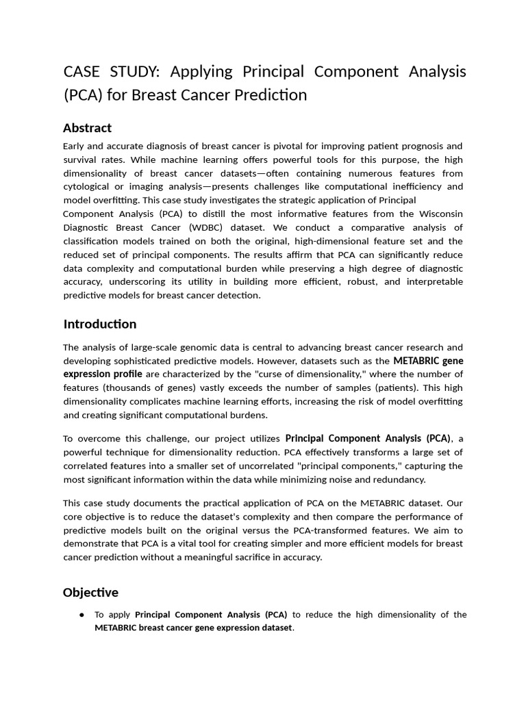 Ml Pca Case Study | PDF | Principal Component Analysis | Machine Learning