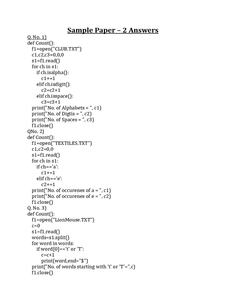 Python File Handling and Counting Functions | PDF | Digital Technology ...