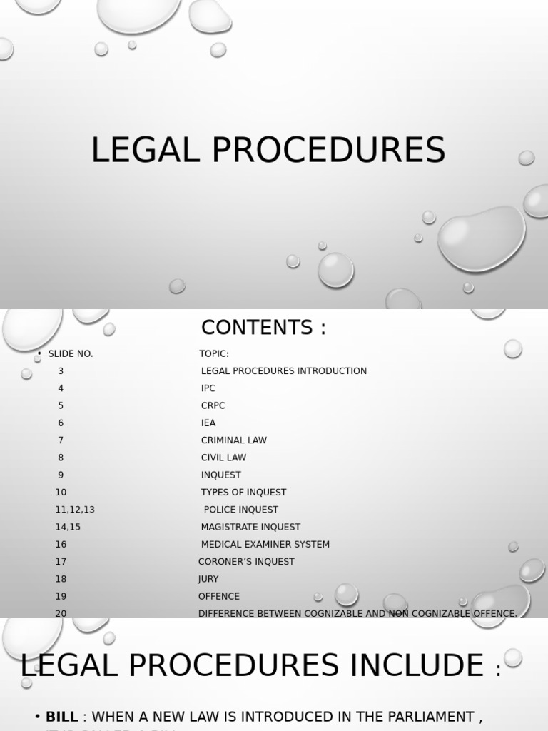 Overview of Indian Legal Procedures | PDF | Criminal Law | Misconduct