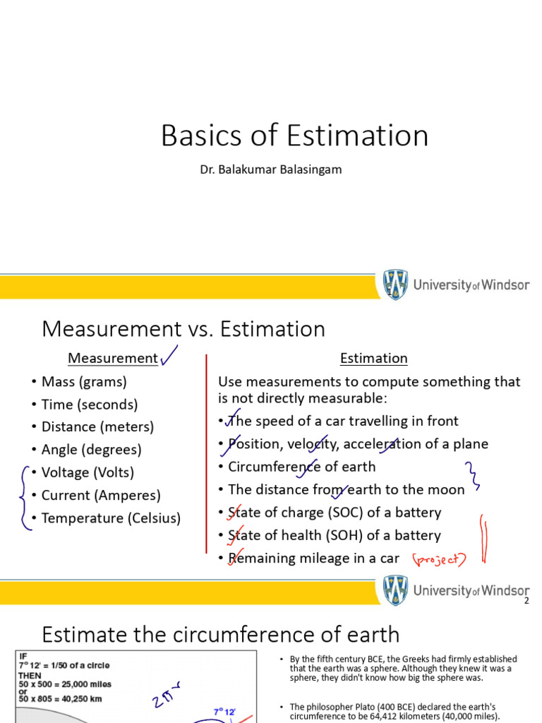 Understanding Measurement and Estimation | PDF | Physical Quantities