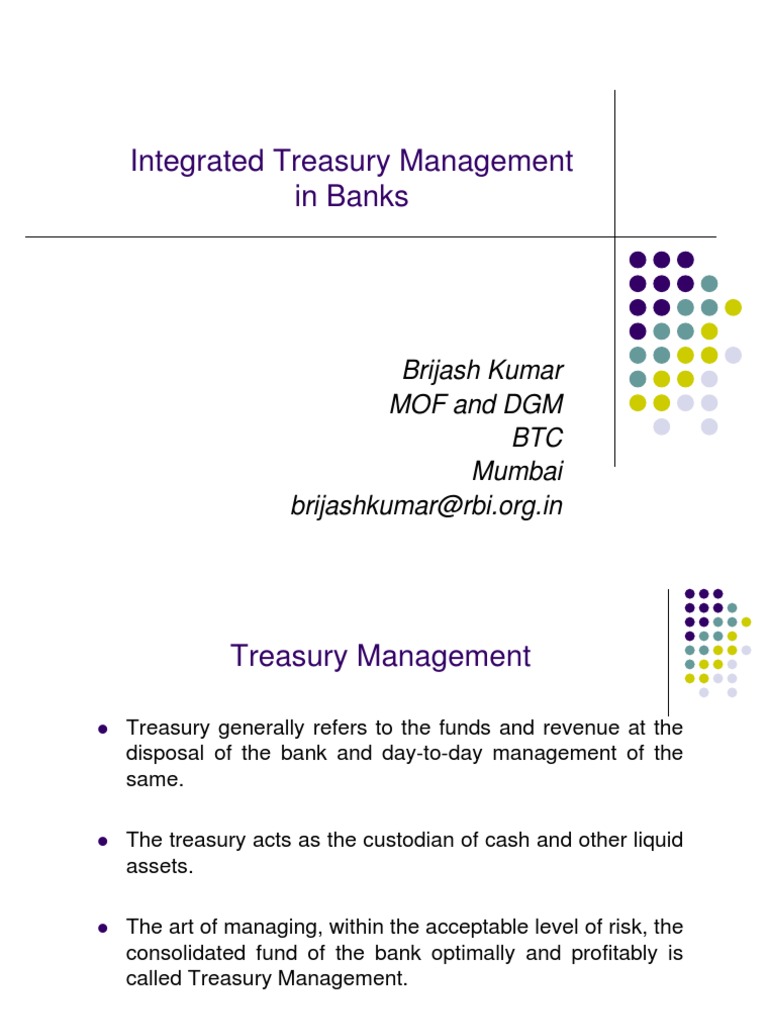 Integrated Treasury Management in Banks | PDF | Arbitrage | Banks