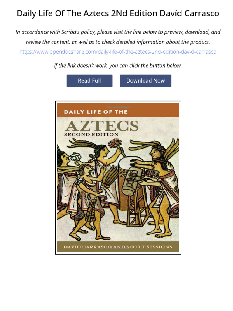 Daily Life of the Aztecs 2nd Edition Davíd Carrasco | PDF