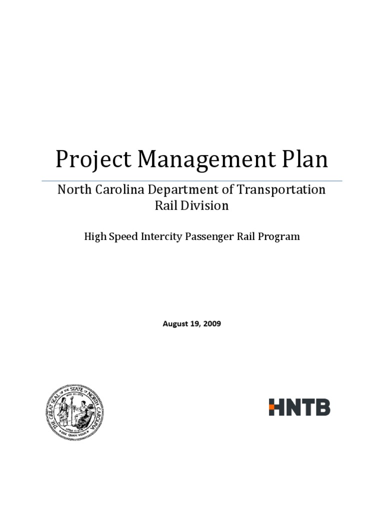 Project Management Plan: North Carolina Department of Transportation ...