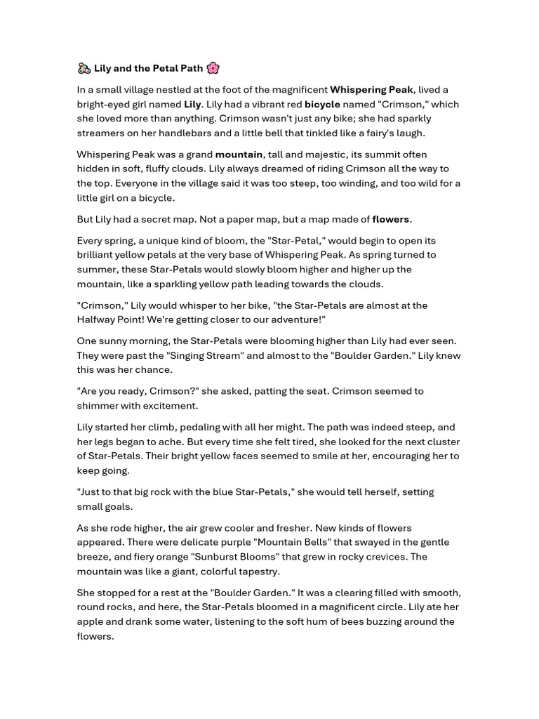 Lily and The Petal Path | PDF