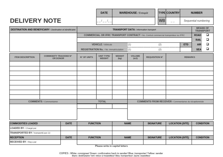 Transport Document Template Guide | PDF | Transport