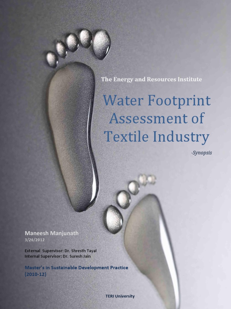 Maneesh Synopsis WF-TxtInd | PDF | Water Use | Water Resources
