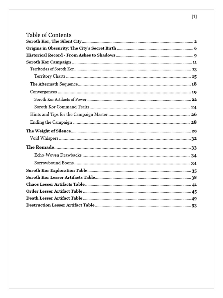 Return To Soroth Kor - Campaign Rules | PDF