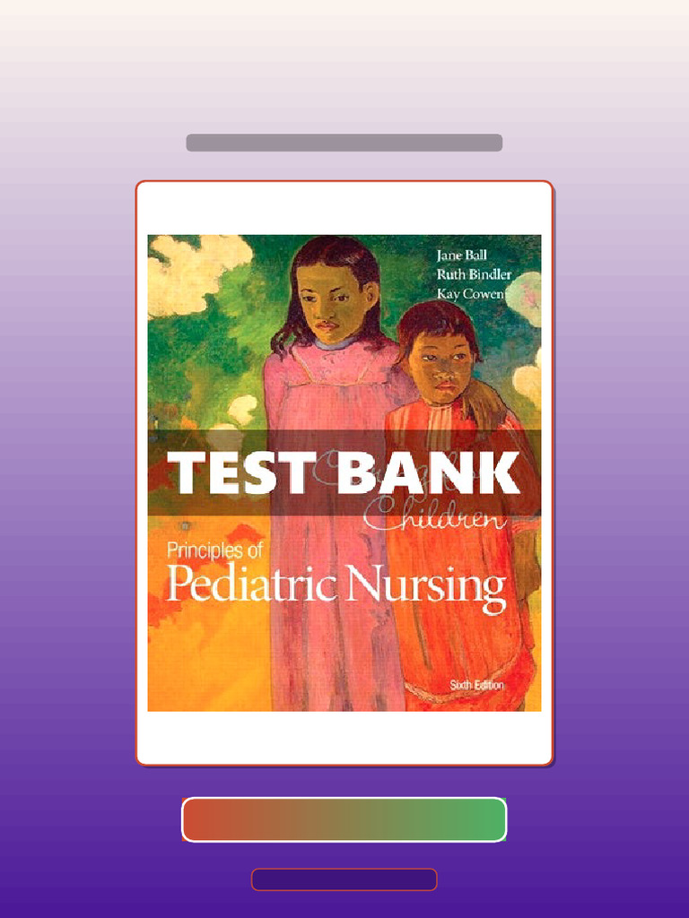 Principles of Pediatric Nursing Caring For Children 6 Ed Ball Ebook and ...