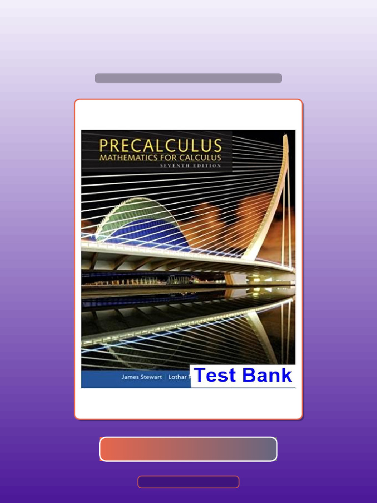 Test Bank For Precalculus Mathematics For Calculus 7th Edition Stewart ...