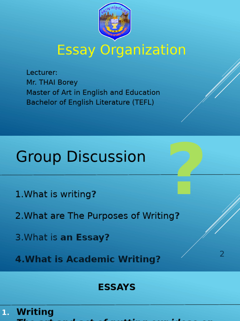Essay Organization Updated | PDF | Essays | Learning