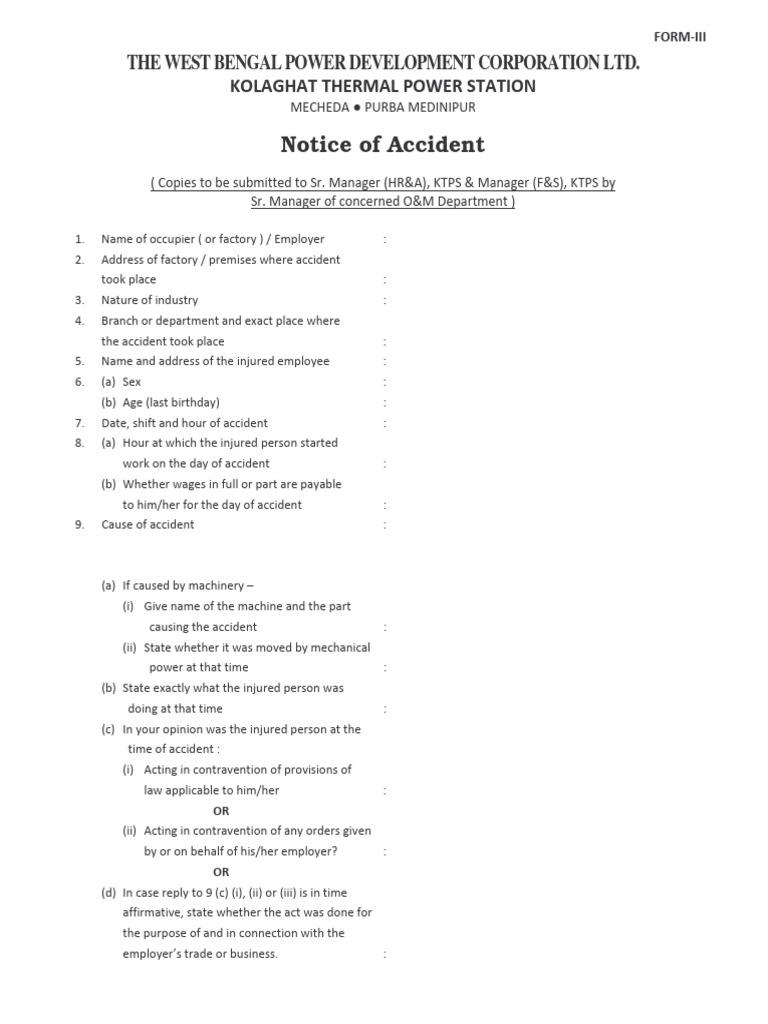 Notice of Accident | PDF