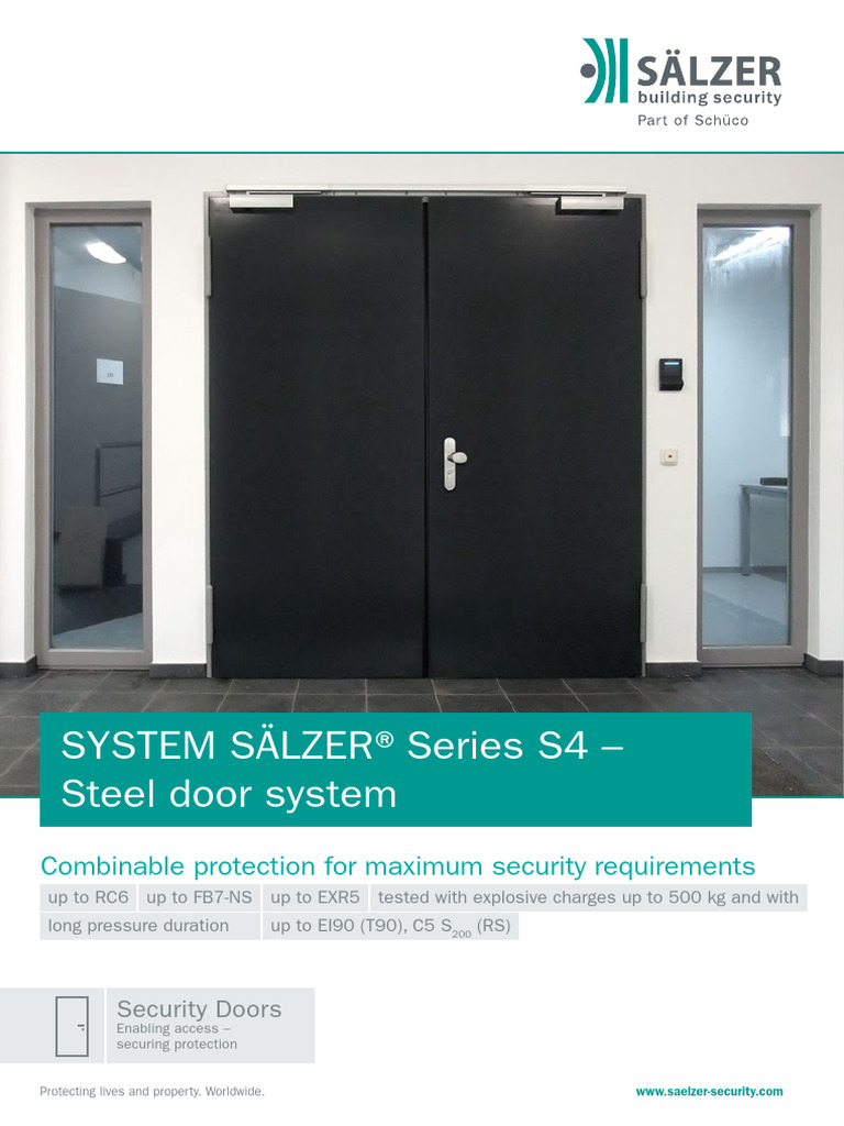 High-Security Steel Doors SÄLZER S4 | PDF | Door