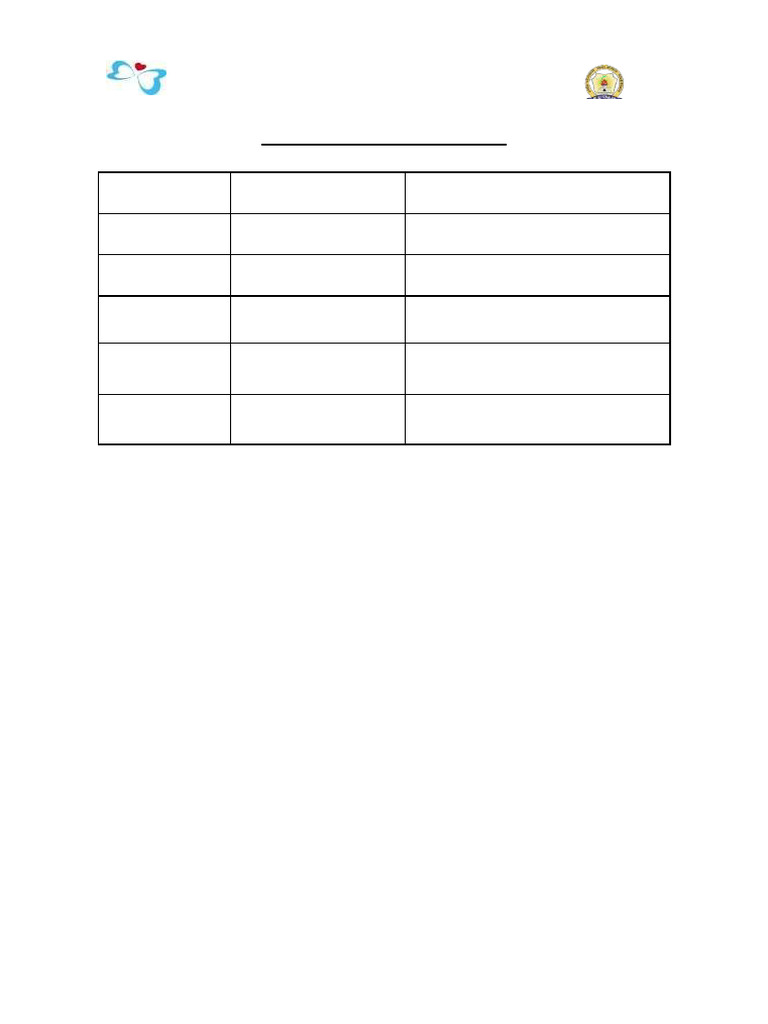 Term 2 - Nursery Exam Time Table | PDF