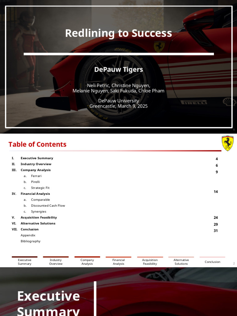 GCCH Ferrari and Pirelli M&a Shared | PDF | Mergers And Acquisitions ...