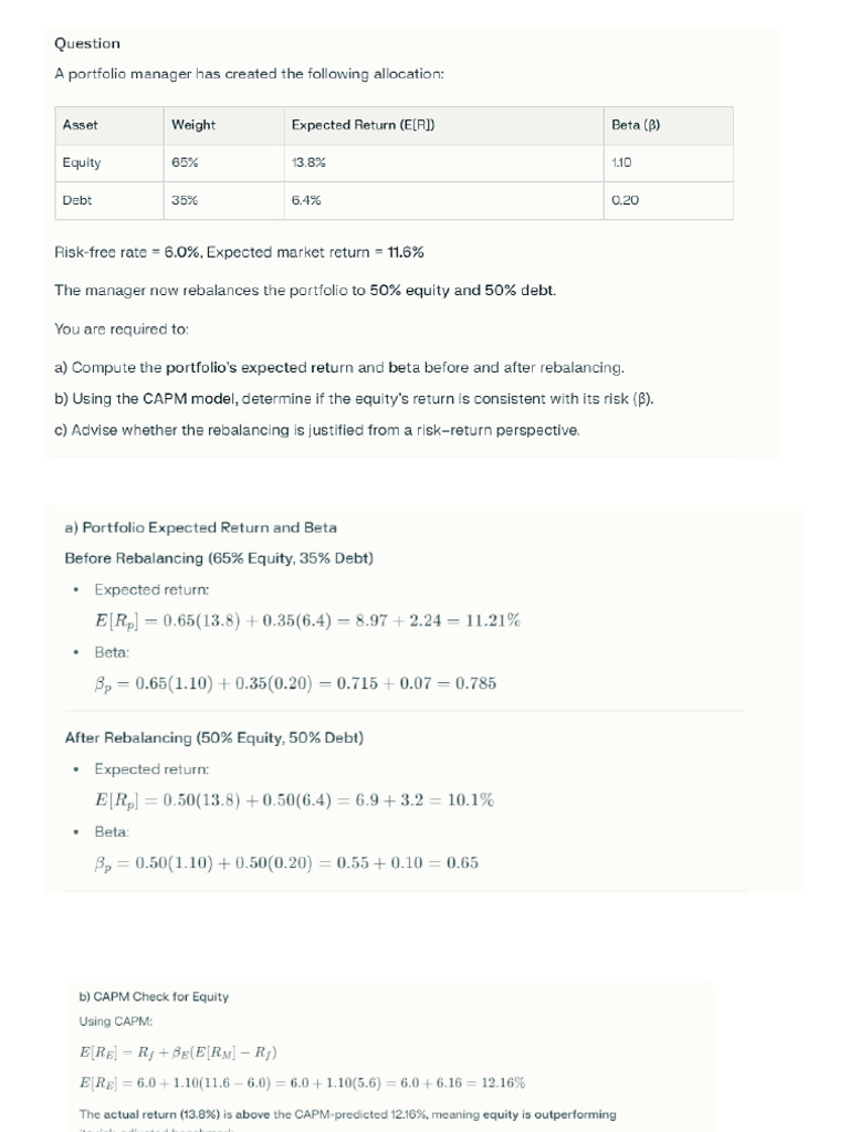 Portfolio Rebalancing | PDF