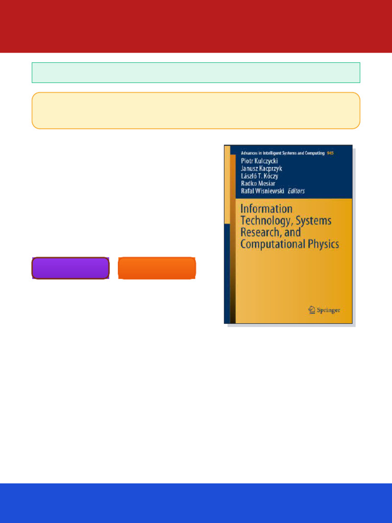 Information Technology, Systems Research, and Computational Physics ...